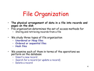 files,indexing,hashing,linear and non linear hashing | PPTX | Databases | Computer Software and ...