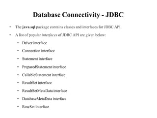 UNIT - 5.pptx Servlets And Database Connectivity | PPTX