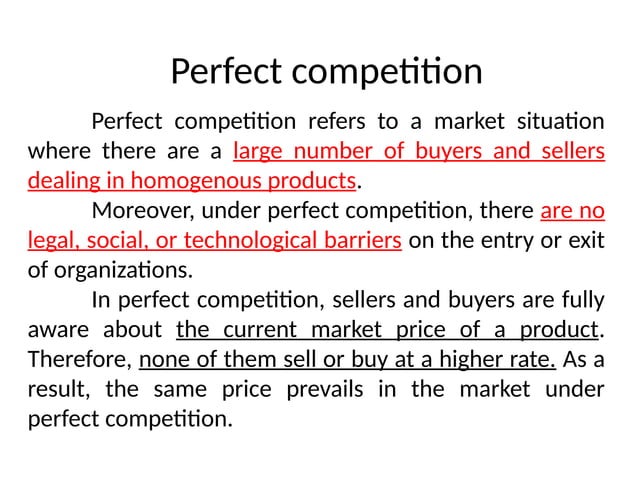 Unit-5.1 Perfect competition.pptx 123456 | PPTX | Commodities | Economy