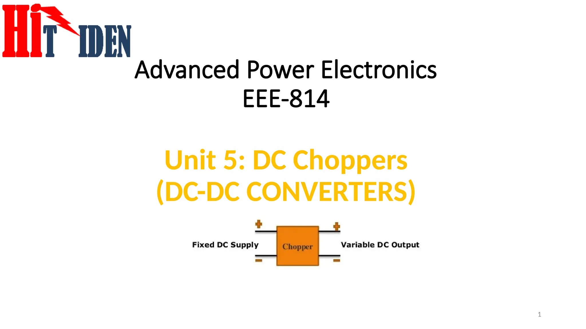 dc-dc choppers, power electronics, types of chopers and their working ...