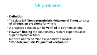 Non-polynomial complexity: examples & analysis | PPTX
