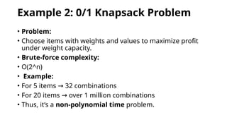 Non-polynomial complexity: examples & analysis | PPTX