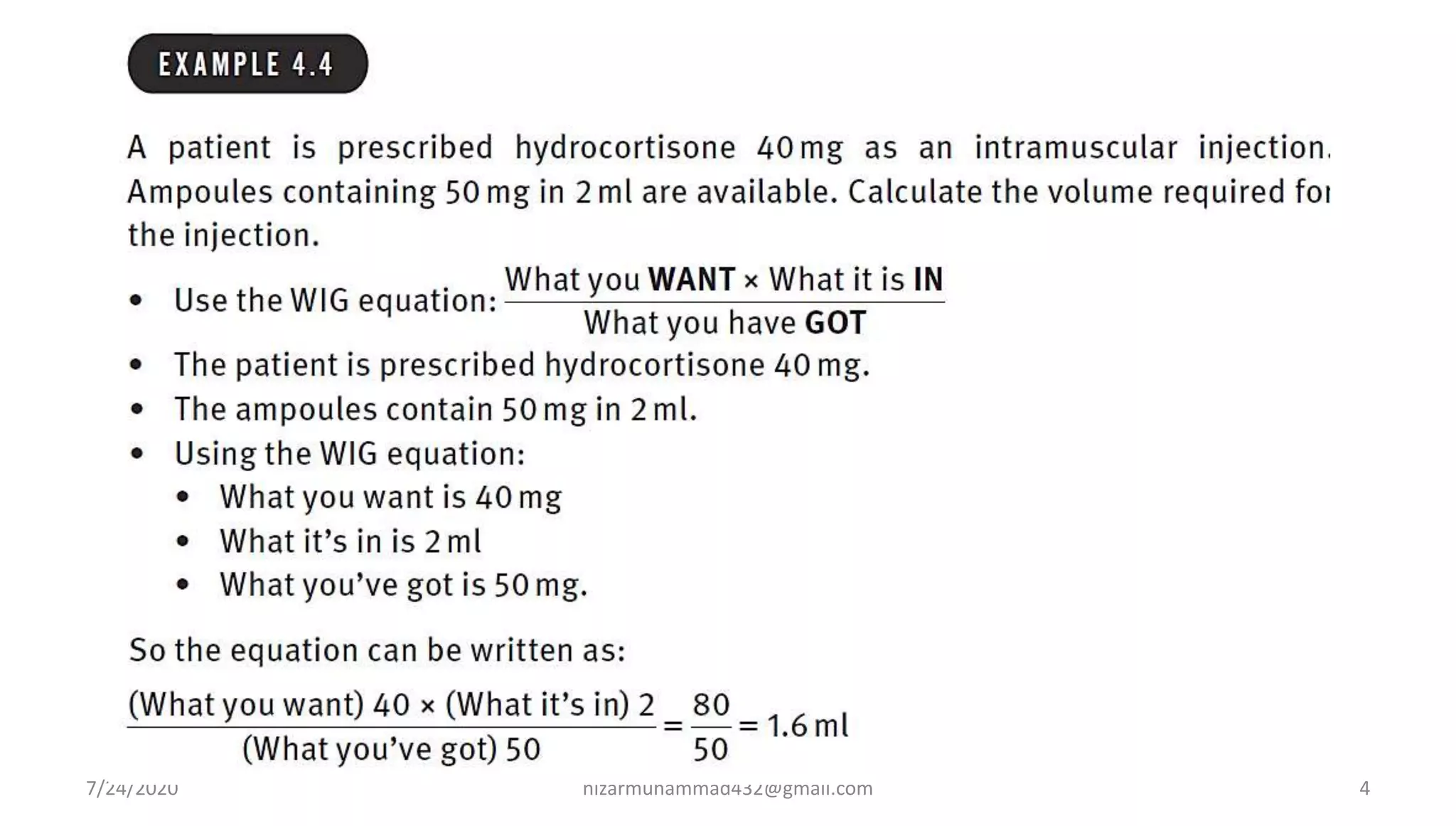 Dose calculations- injections for nurses and pharmacists | PPTX