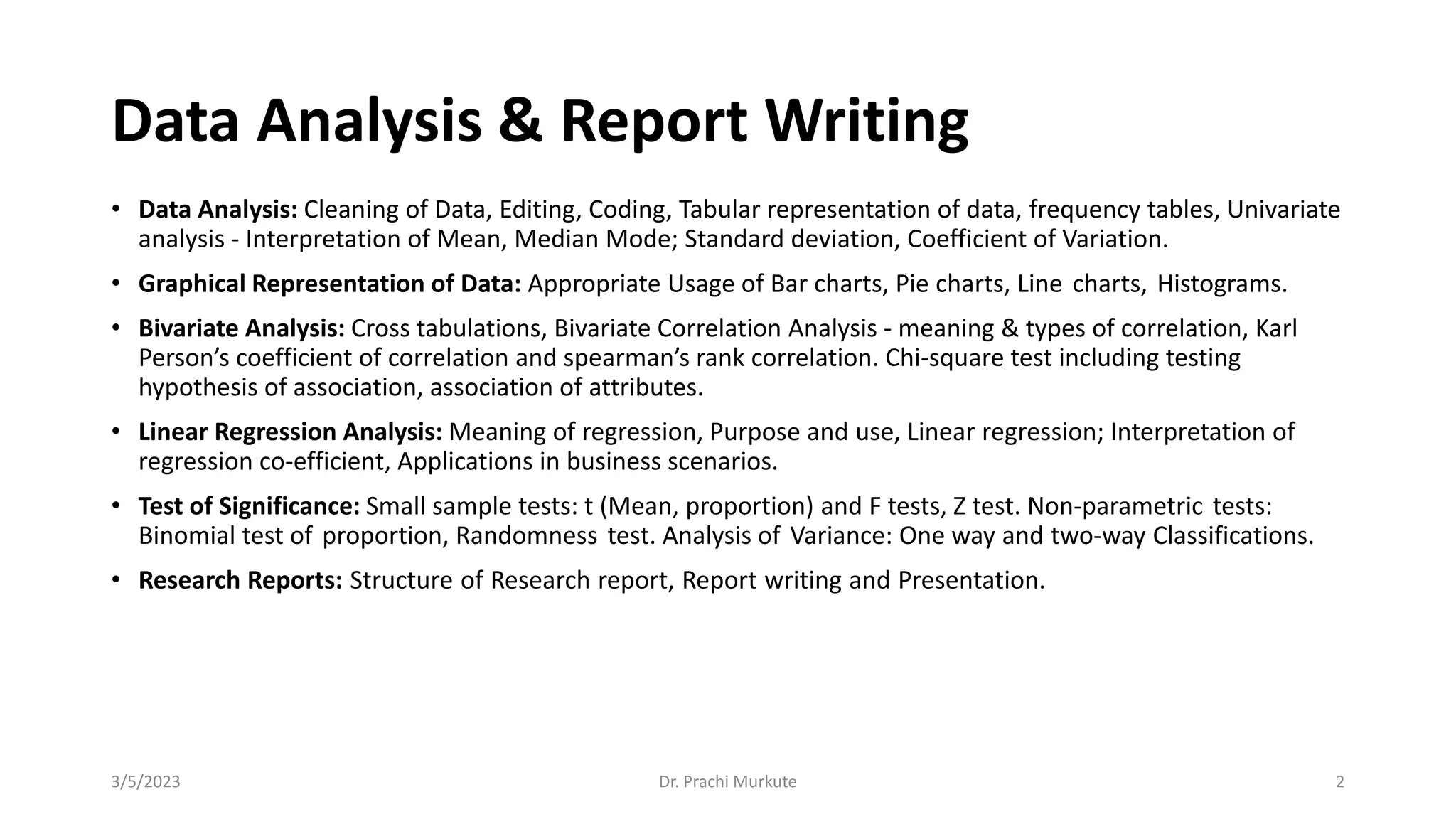 Unit -5 - Data Analysis & Report Writing.pptx