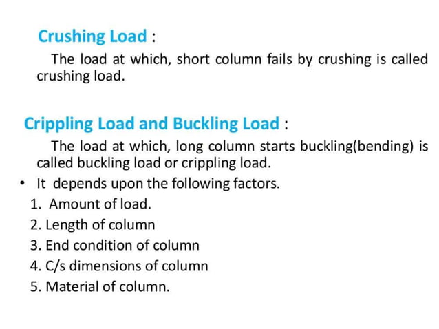 Unit 5 - deflection of beams and columns | PPTX