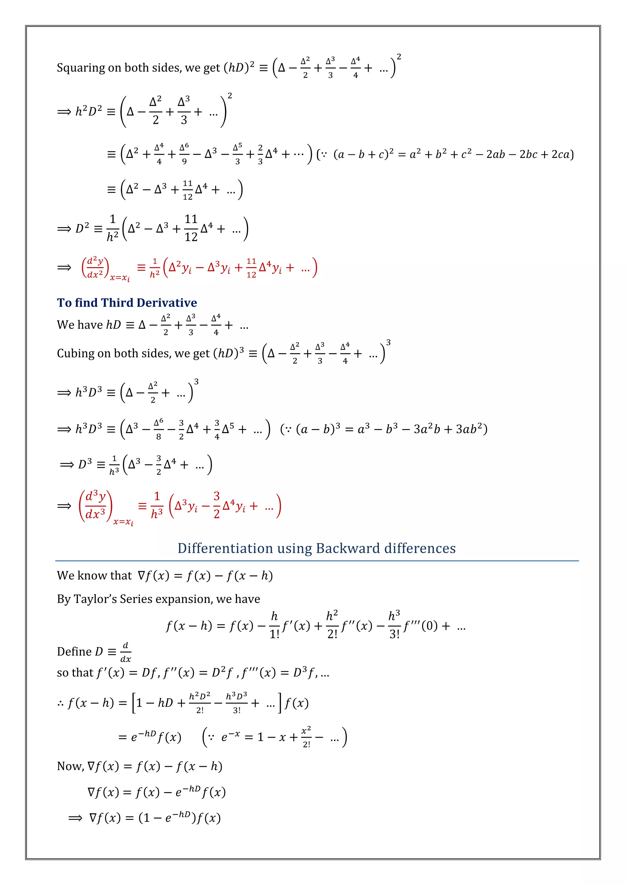 numerical differentiation&integration | PDF numerical differentiation&integration | PDF