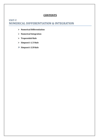 numerical differentiation&integration | PDF
