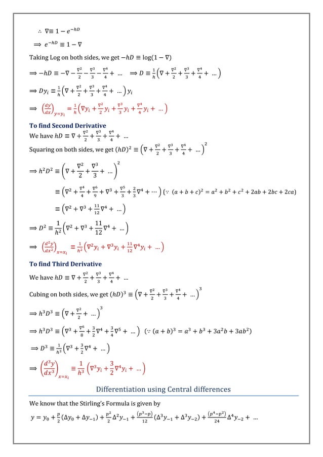 numerical differentiation&integration | PDF numerical differentiation&integration | PDF