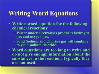 Unit 5 Part 1 - Chemical Change | PPT