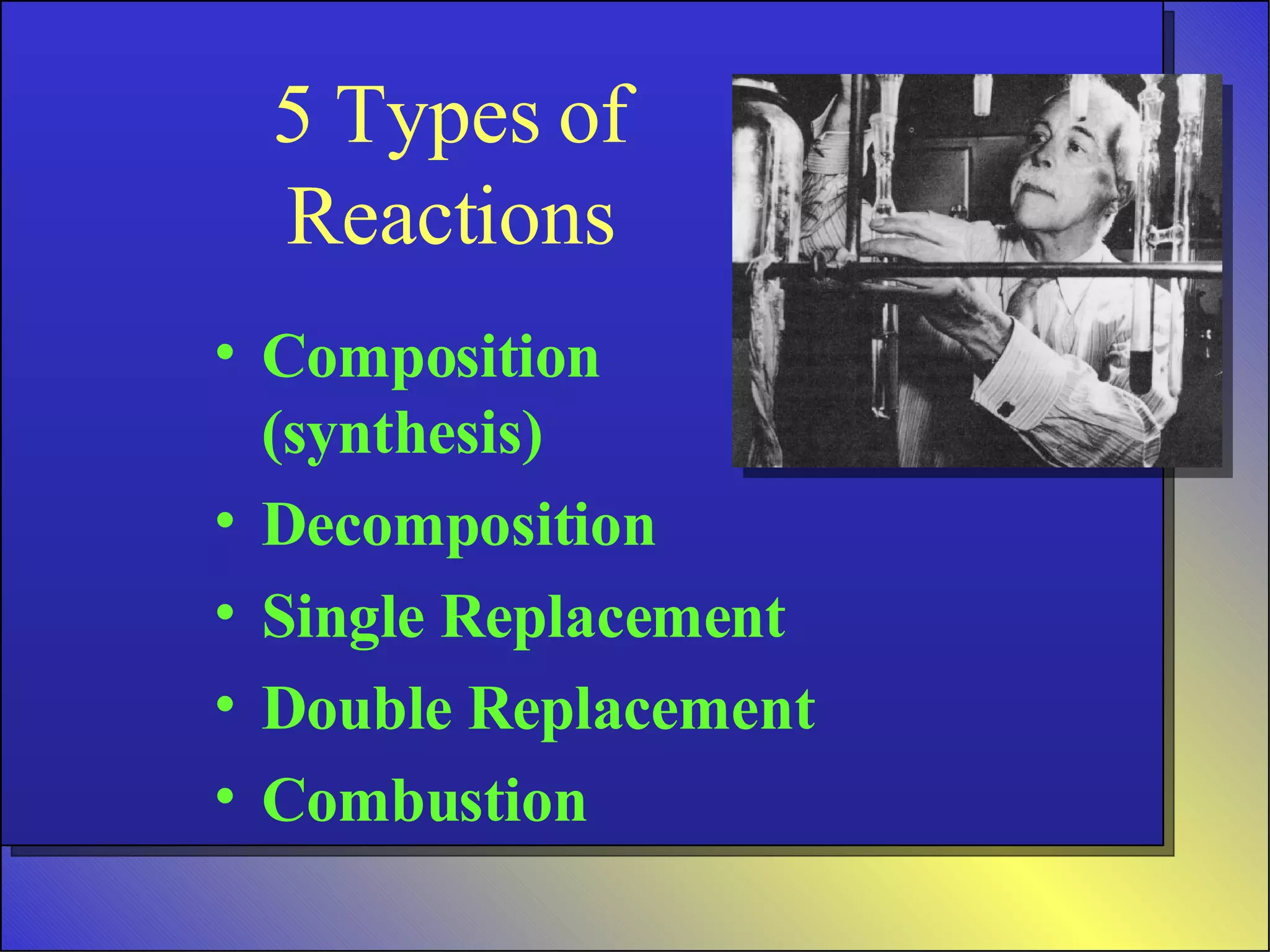 Unit 5 Part 2 Types Of Chemical Reactions | PPT