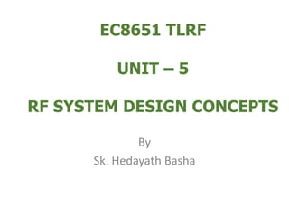 RF System design concepts | PPTX