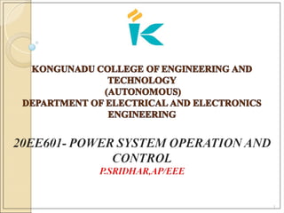 UNIT-5-PPT Computer Control Power of Power System | PPT