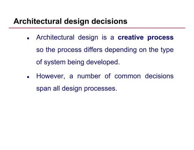 Unit 5- Architectural Design in software engineering | PDF
