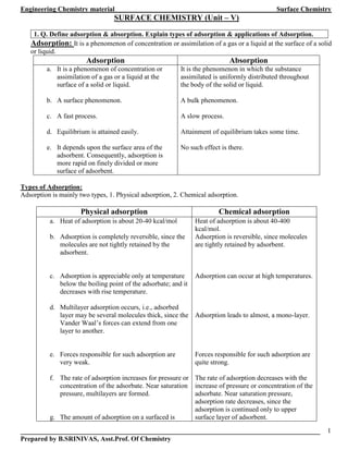 Unit 5-surfacechemistry | PDF