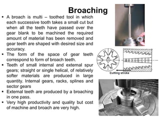 Unit 5A Gear Manufacturing Methods | PPTX