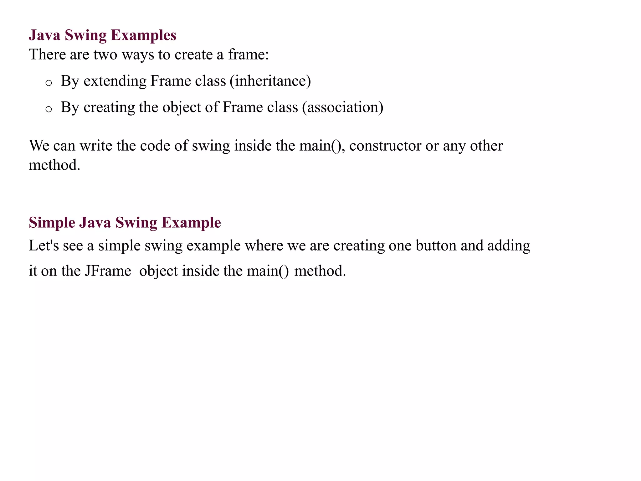 Awt Swing Layout Managers Pptx Programming Languages Computing