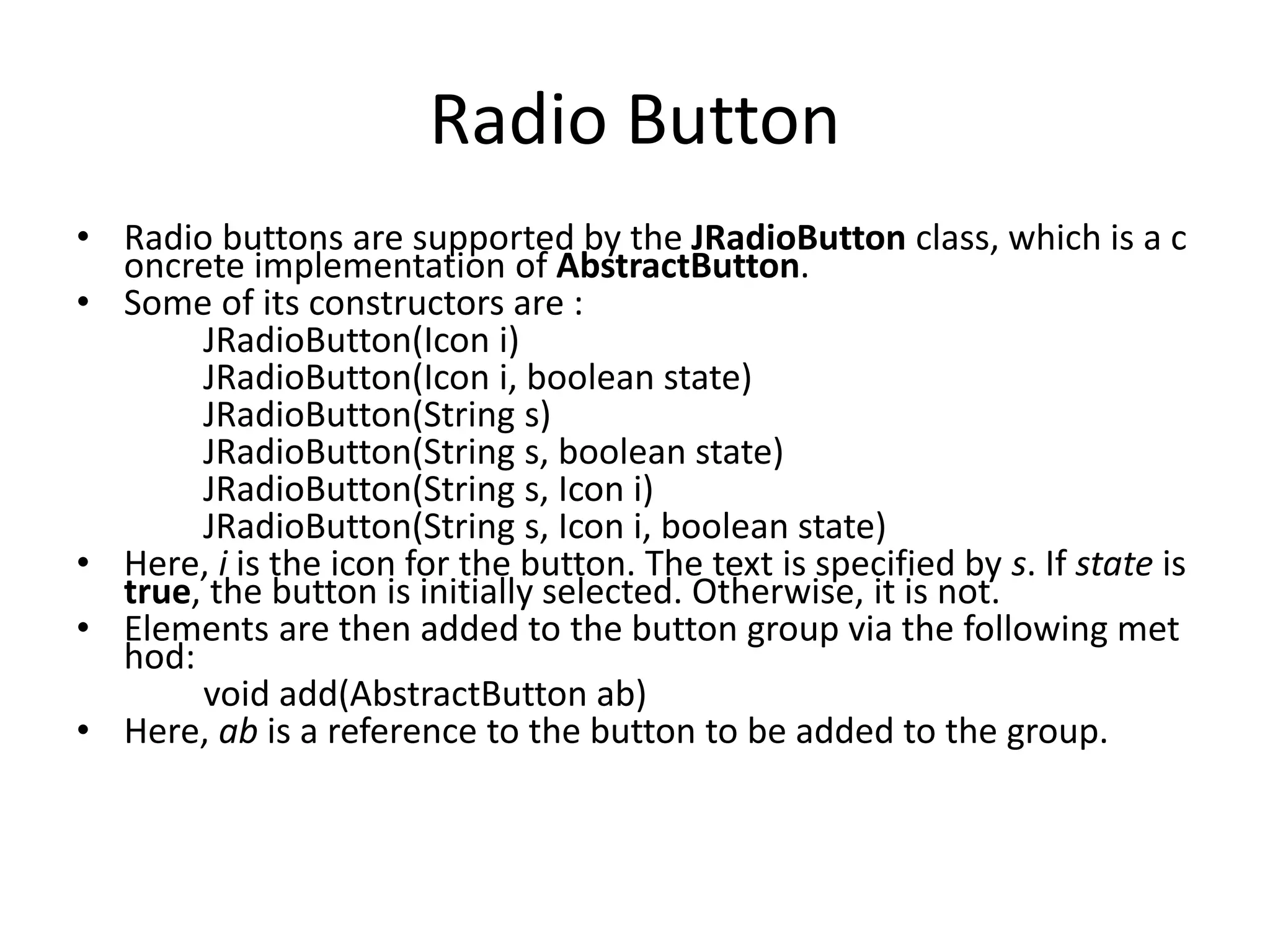 Awt Swing Layout Managers Pptx Programming Languages Computing