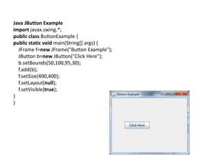 Awt, Swing, Layout managers | PPTX