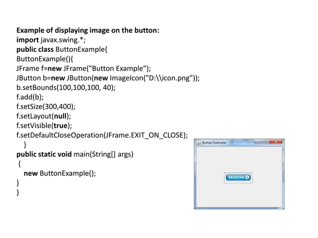 Awt, Swing, Layout managers | PPTX | Programming Languages | Computing