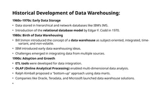 Data Warehouse Introduction to Data Warehouse | PPT