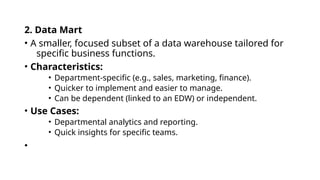 Data Warehouse Introduction to Data Warehouse | PPT