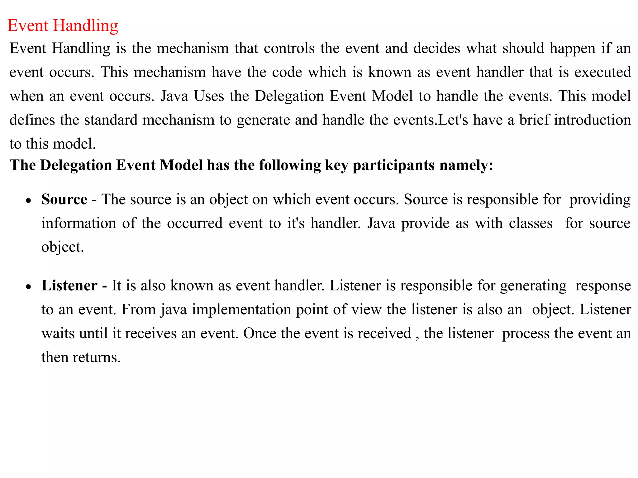 Event handling | PPTX