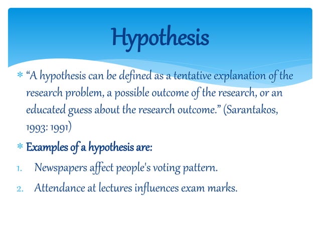 Unit 5 formulation of research question & hypothesis | PPT