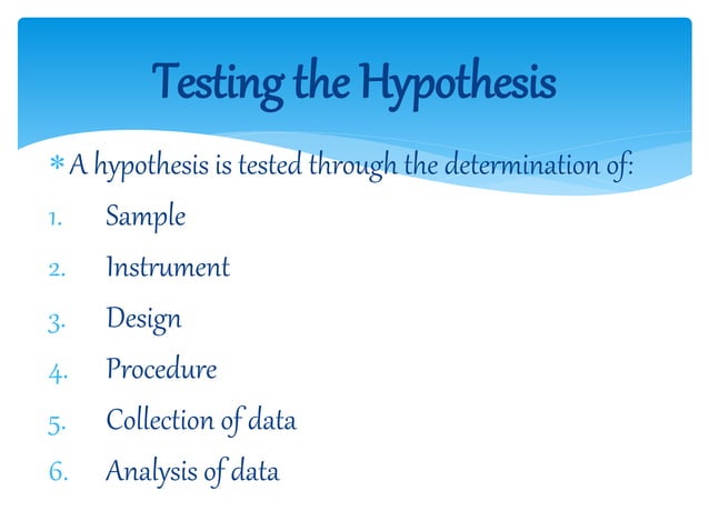 Unit 5 formulation of research question & hypothesis | PPT