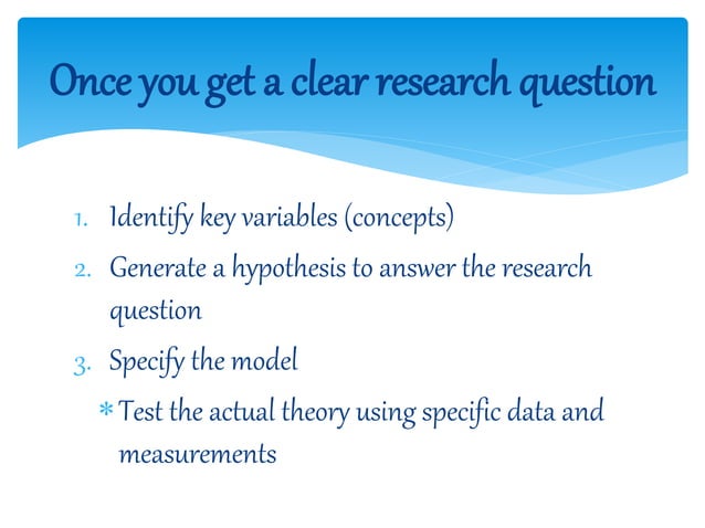 Unit 5 formulation of research question & hypothesis | PPT