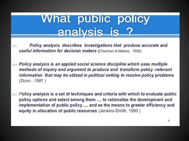 Unit 5 guidlines for policy analysis (mha) | PPT