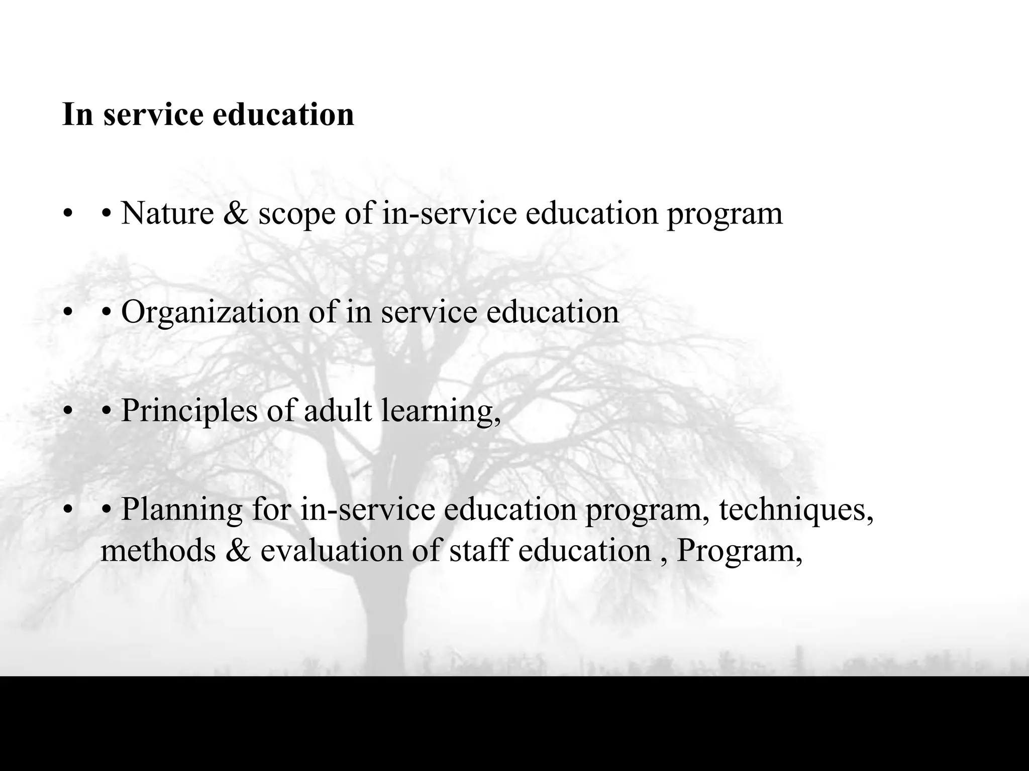 In Service Education | PPTX