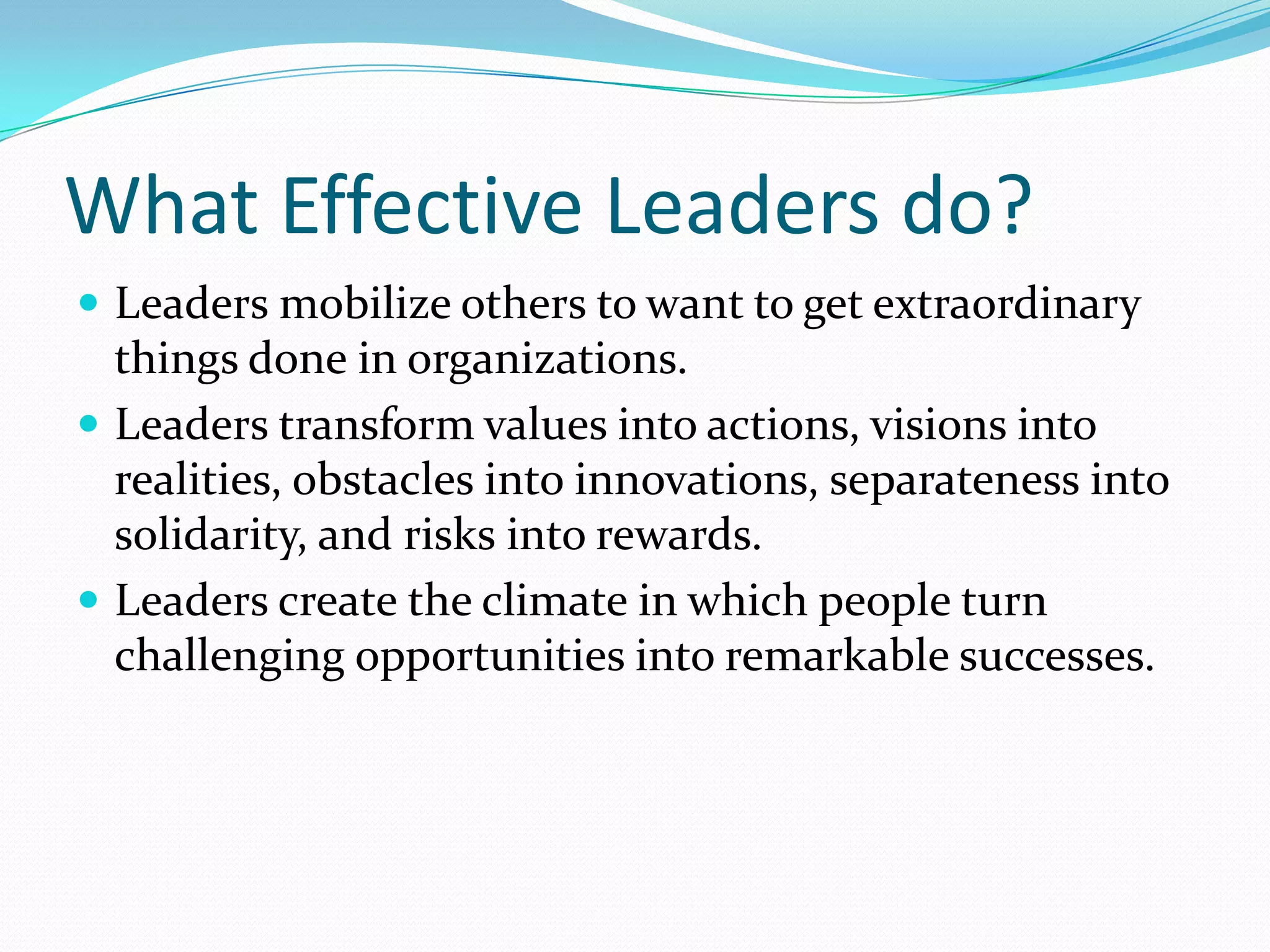 Unit 5 leadership challenges | PPTX