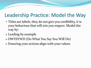 Unit 5 leadership challenges | PPTX