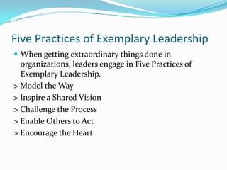 Unit 5 leadership challenges | PPTX