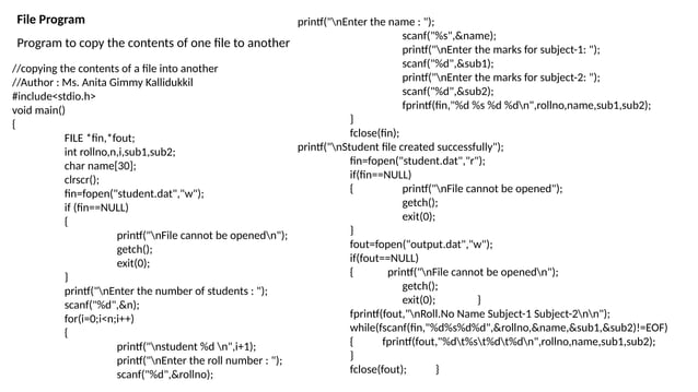 Unit - 5 Lecture - 7 Program Using Files.pptx