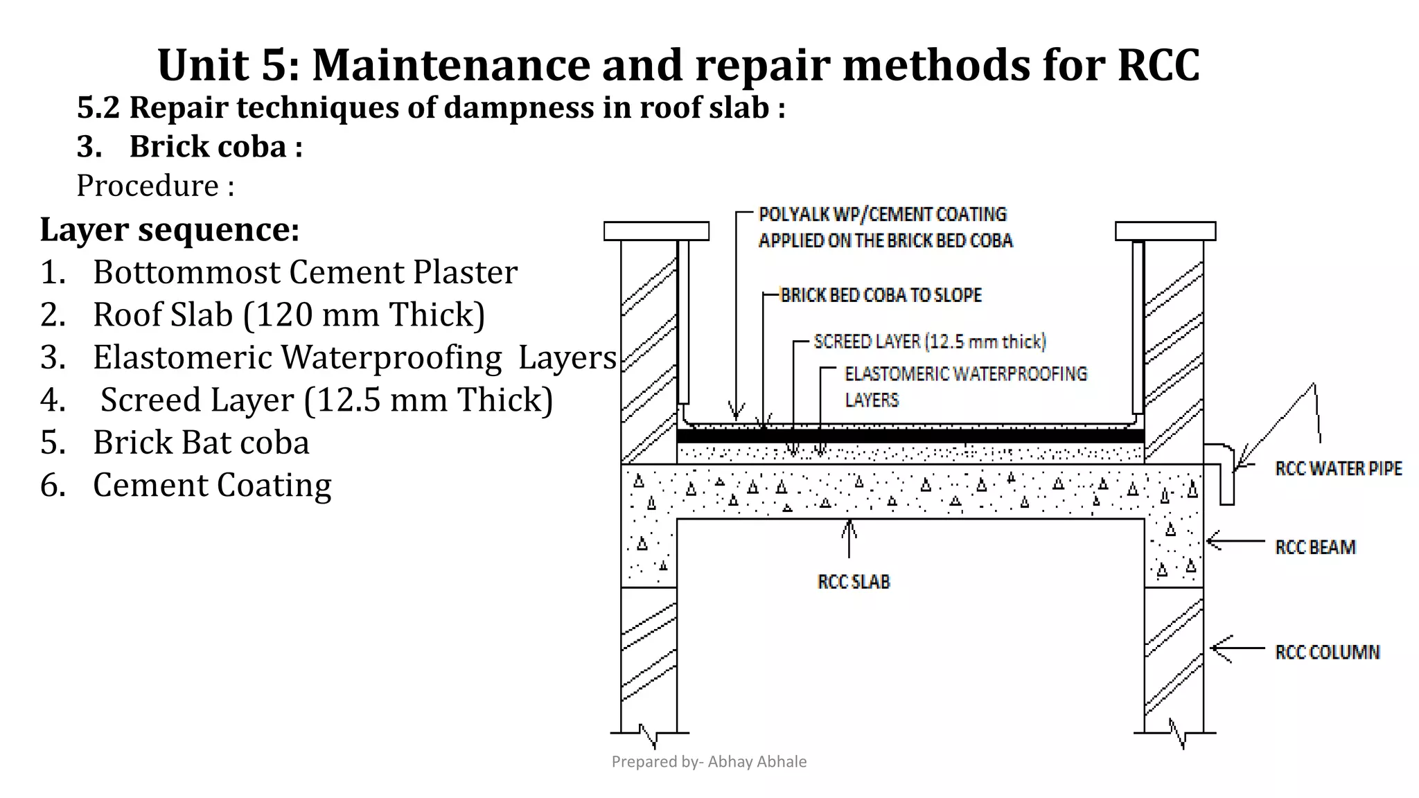 Unit 5 maintenance and repair methods for rcc mrs | PPT
