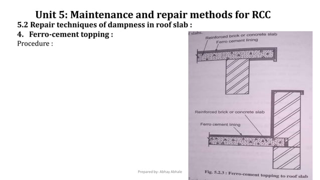 Unit 5 maintenance and repair methods for rcc mrs | PPT | Home ...