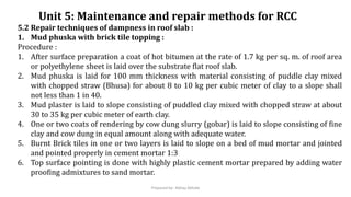 Unit 5 maintenance and repair methods for rcc mrs | PPT