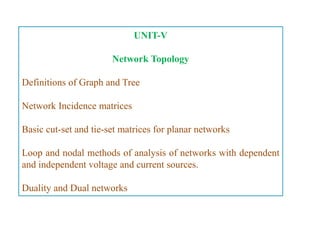 Electrical Network Topology | PPTX