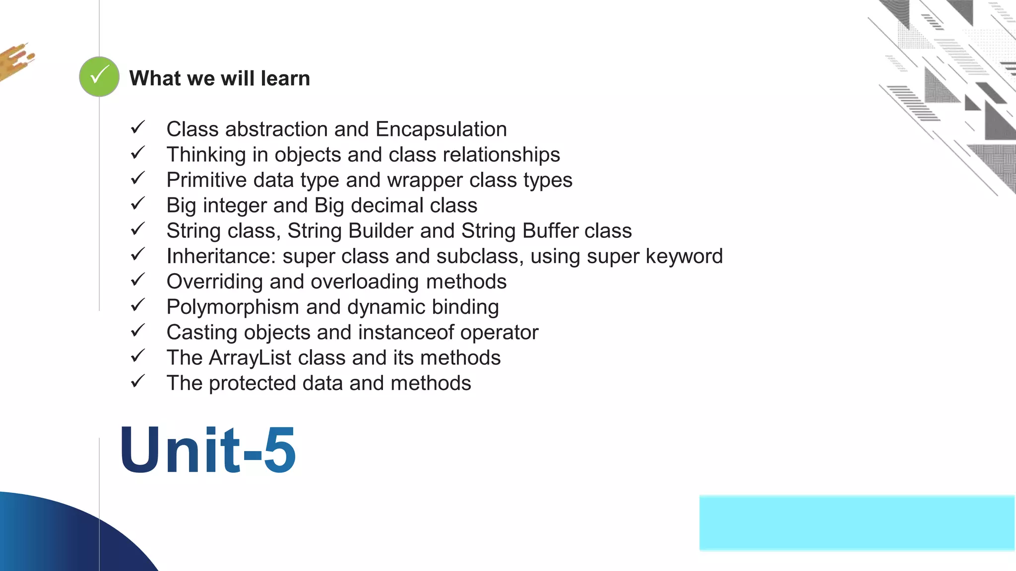 Unit 5 Object Oriented Thinking Pdf