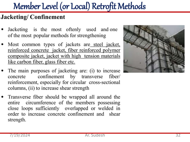 unit-5 retrofitting.pptx B.Arch Vth year | PPTX | Civil Engineering Industry | Industries