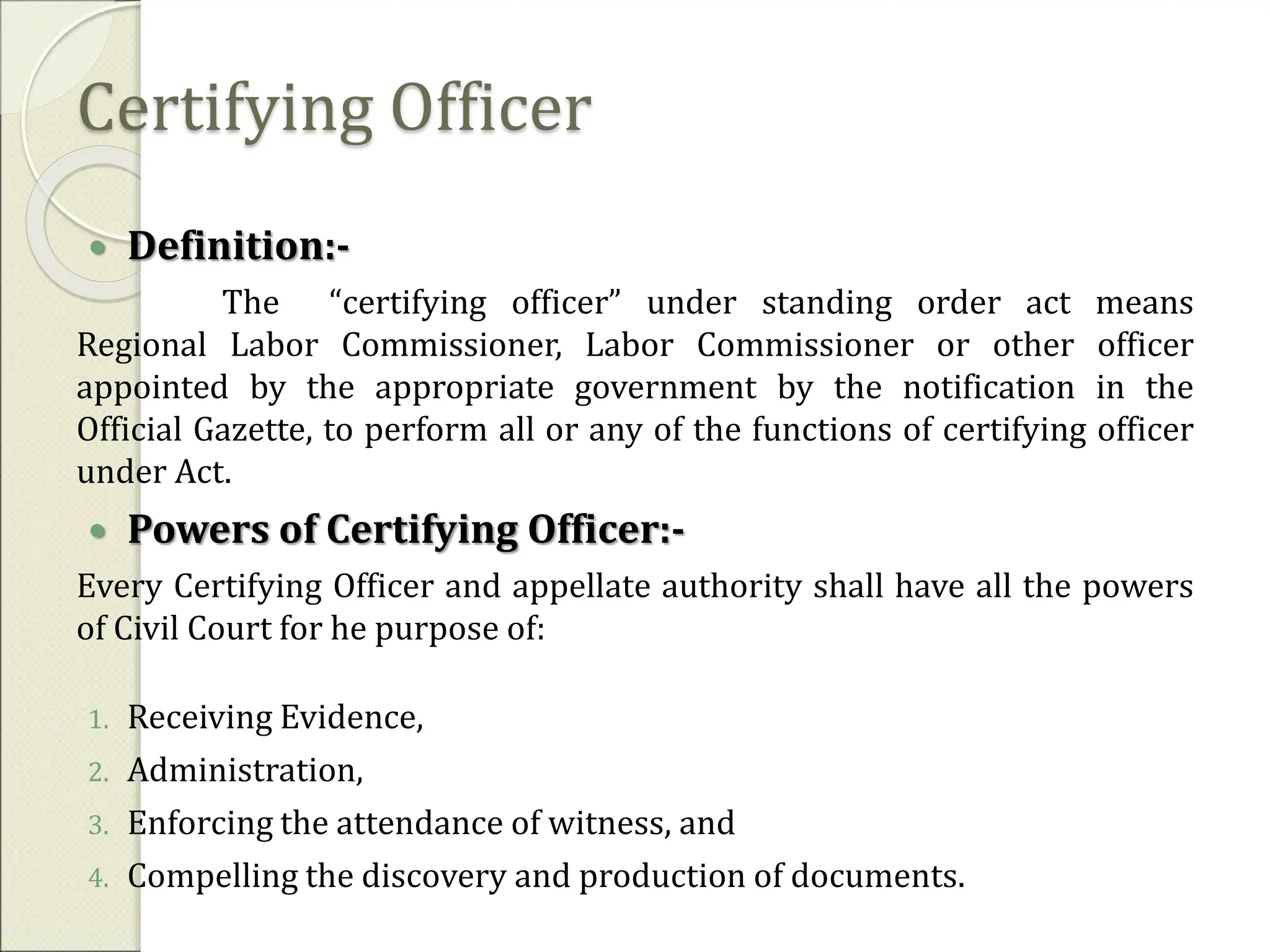 Unit-5 standingordersact1946 (1).pptPOPNIKJHYRTDFSDSADS | PPT