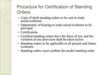 Unit-5 standingordersact1946 (1).pptPOPNIKJHYRTDFSDSADS | PPT