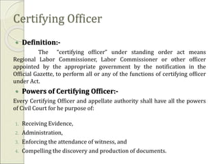 Unit-5 standingordersact1946 (1).pptPOPNIKJHYRTDFSDSADS | PPT