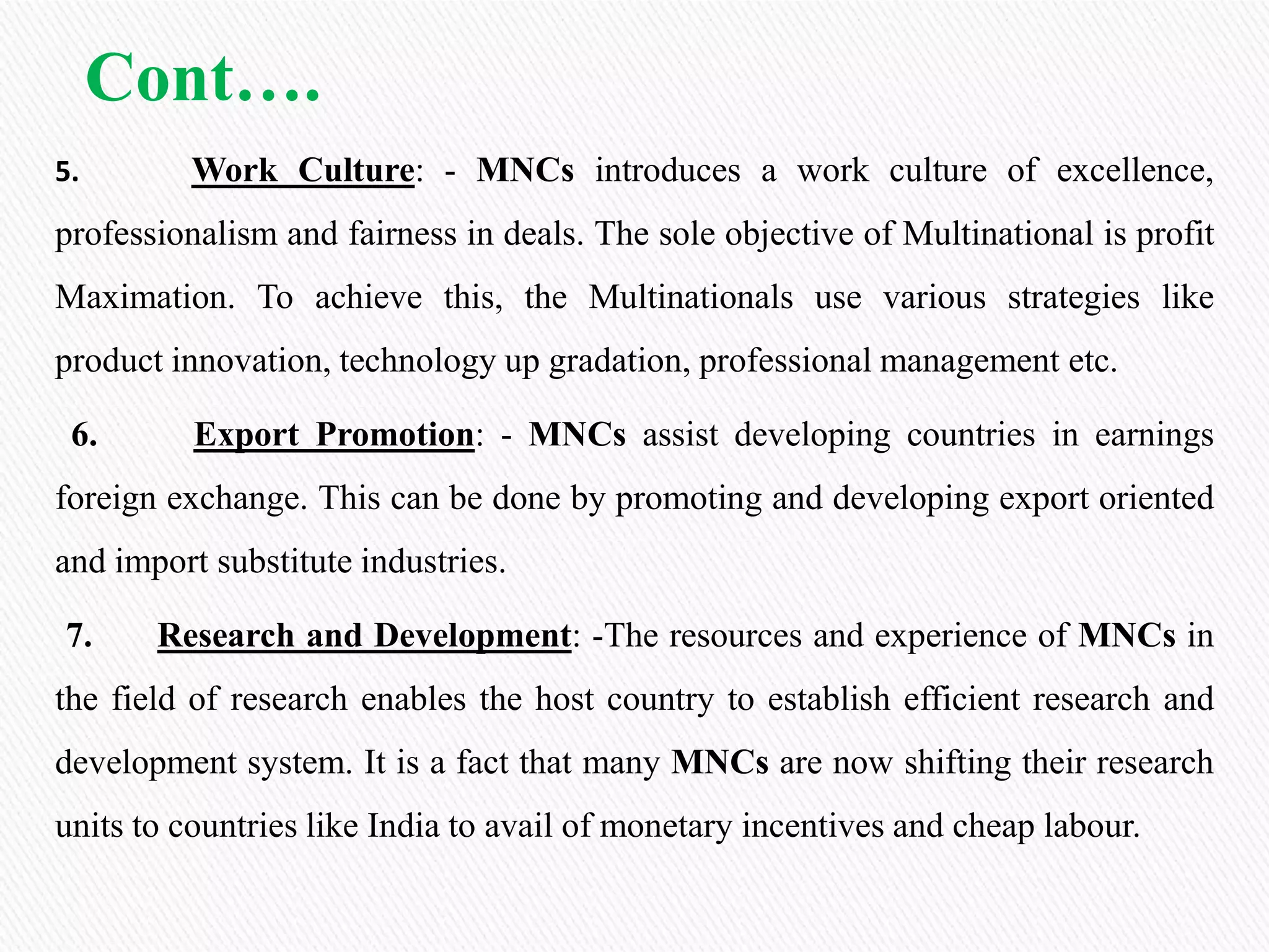 MNCs -Merits & Demerits | PDF