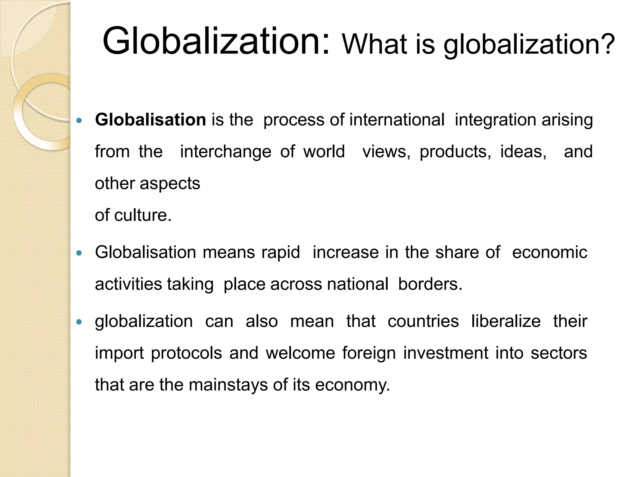 Unit 5 topic-5(globalisation-nature and stages) | PDF