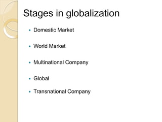 Features of Globalization | PPTX