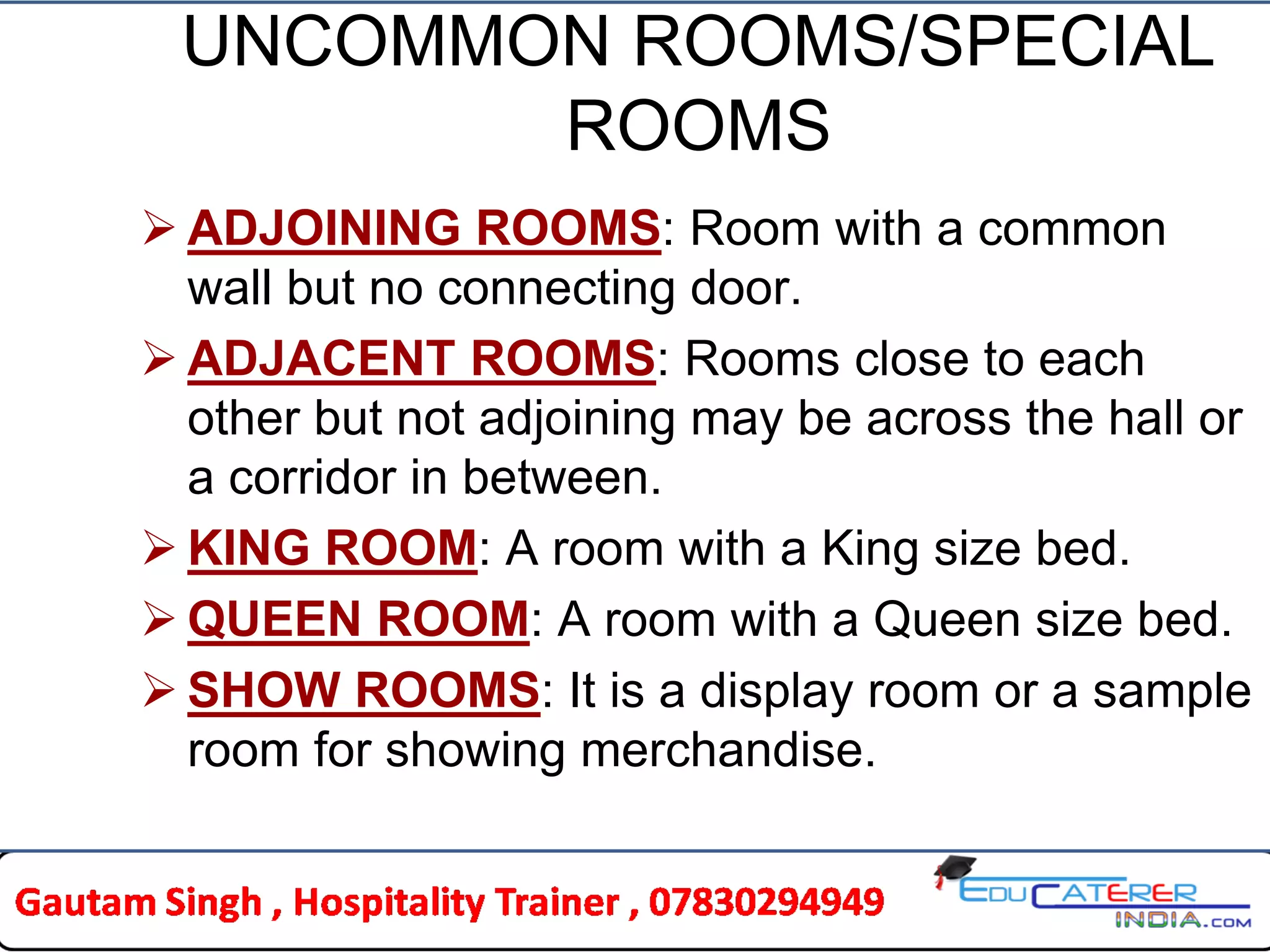 types-of-room-and-its-layout | PDF | Hotels and Motels | Travel Type