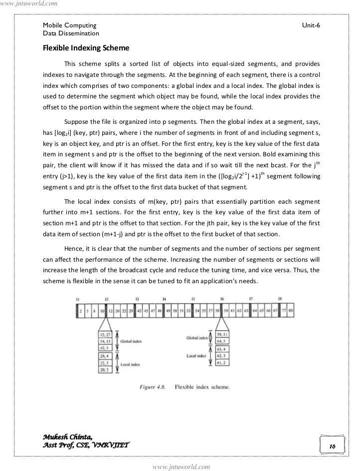 selective tuning and indexing methods in mobile computing