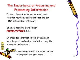 Unit 6 - Preparation and Presentation of Information | PPT